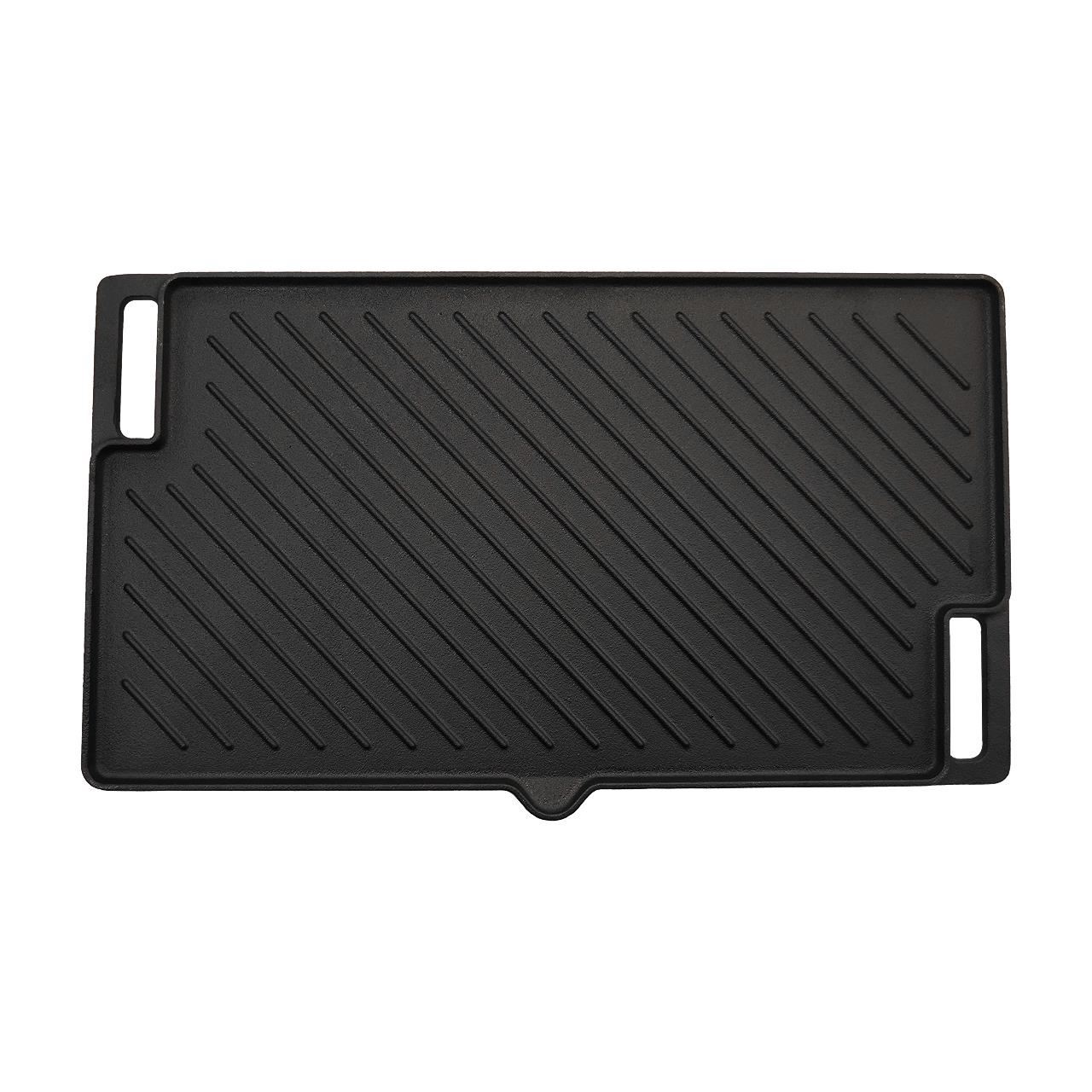 Placa gratar, fonta, dreptunghiulara, 2 fete, 44.5x25 cm, Perfect Home ...