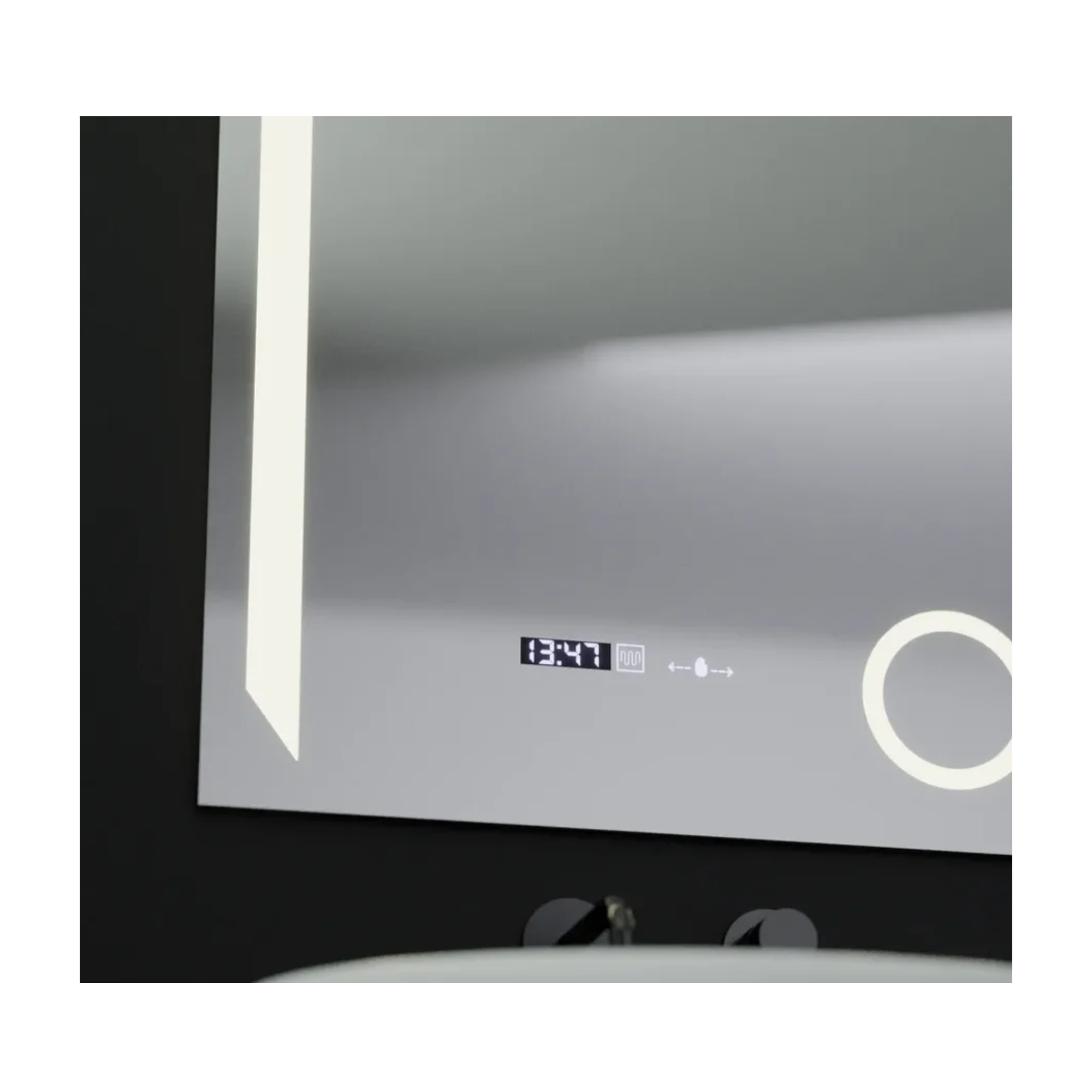 Oglinda pentru baie cu iluminare LED 60x80 cm, LUPA, 3 tipuri de lumini ...
