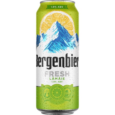 Bere Blonda cu Aroma de lamaie Bergenbier, Fresh Lemon, Doza, 0.5l ...