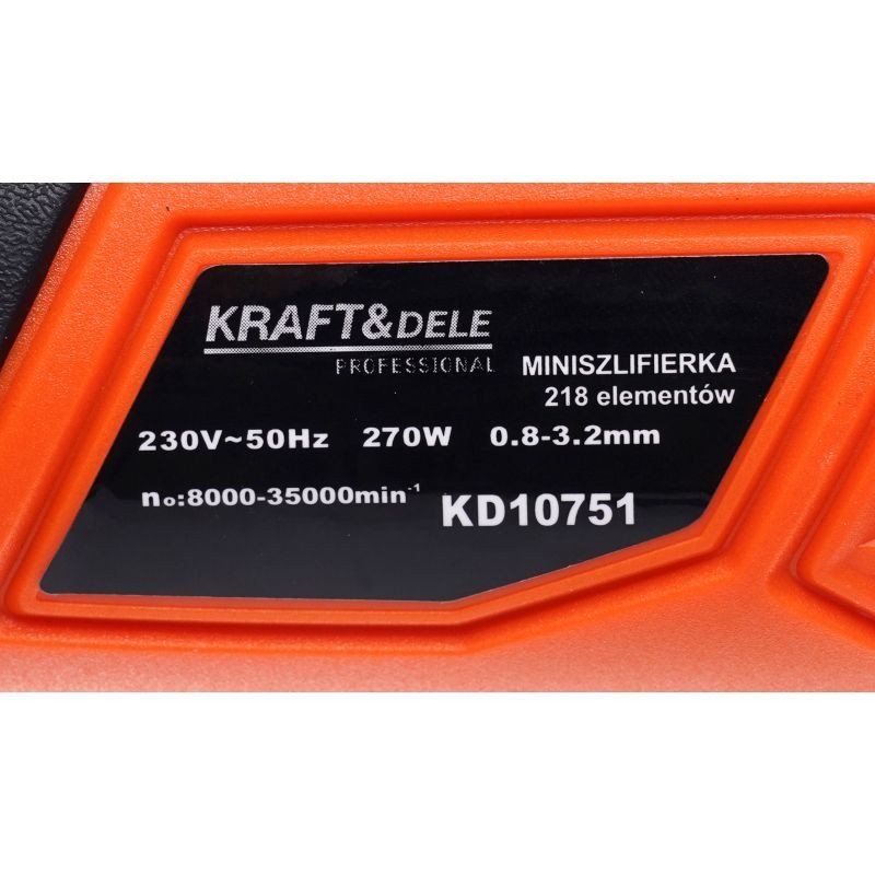 Mini freza electrica 230V 270W 218 piese 35000 rpm KD10751 Kraftdele ...