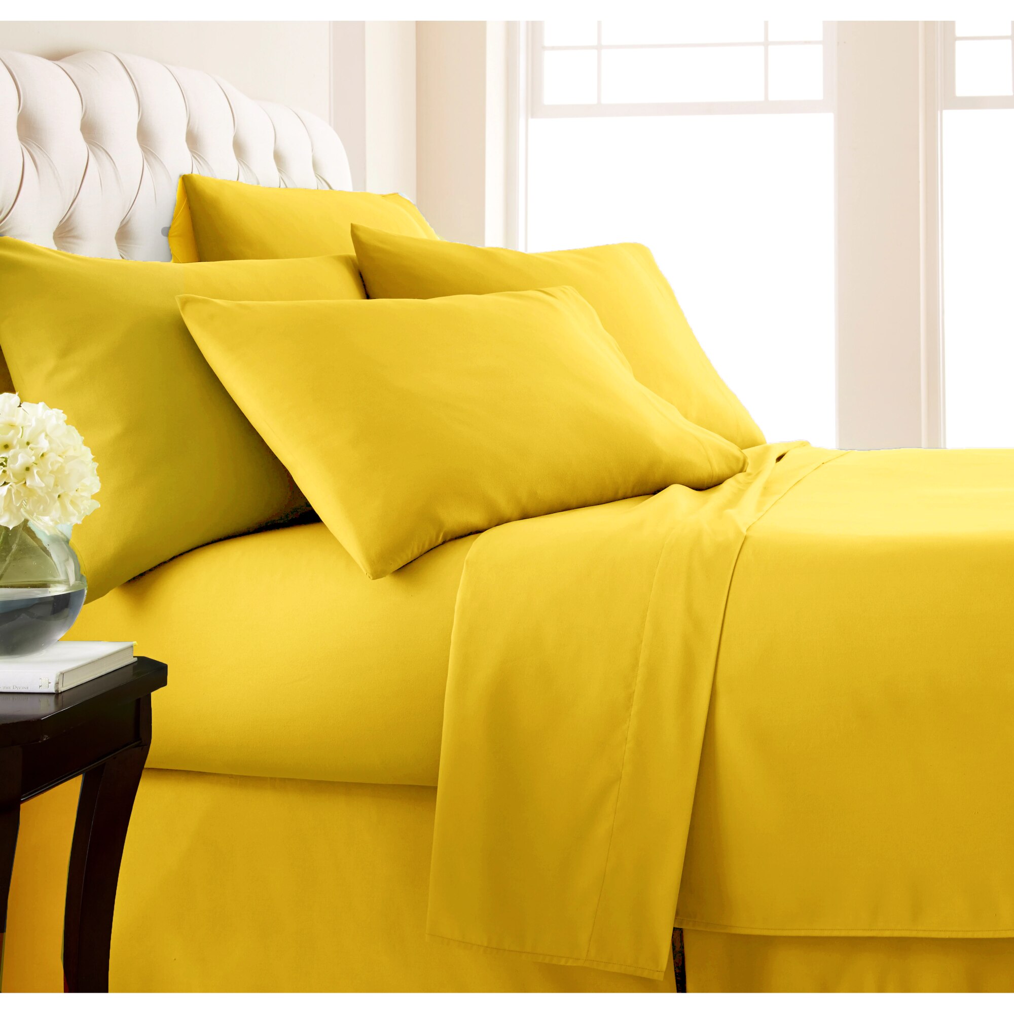 Cearsaf de pat cu elastic, Galben pal, 80 X 190 - eMAG.ro