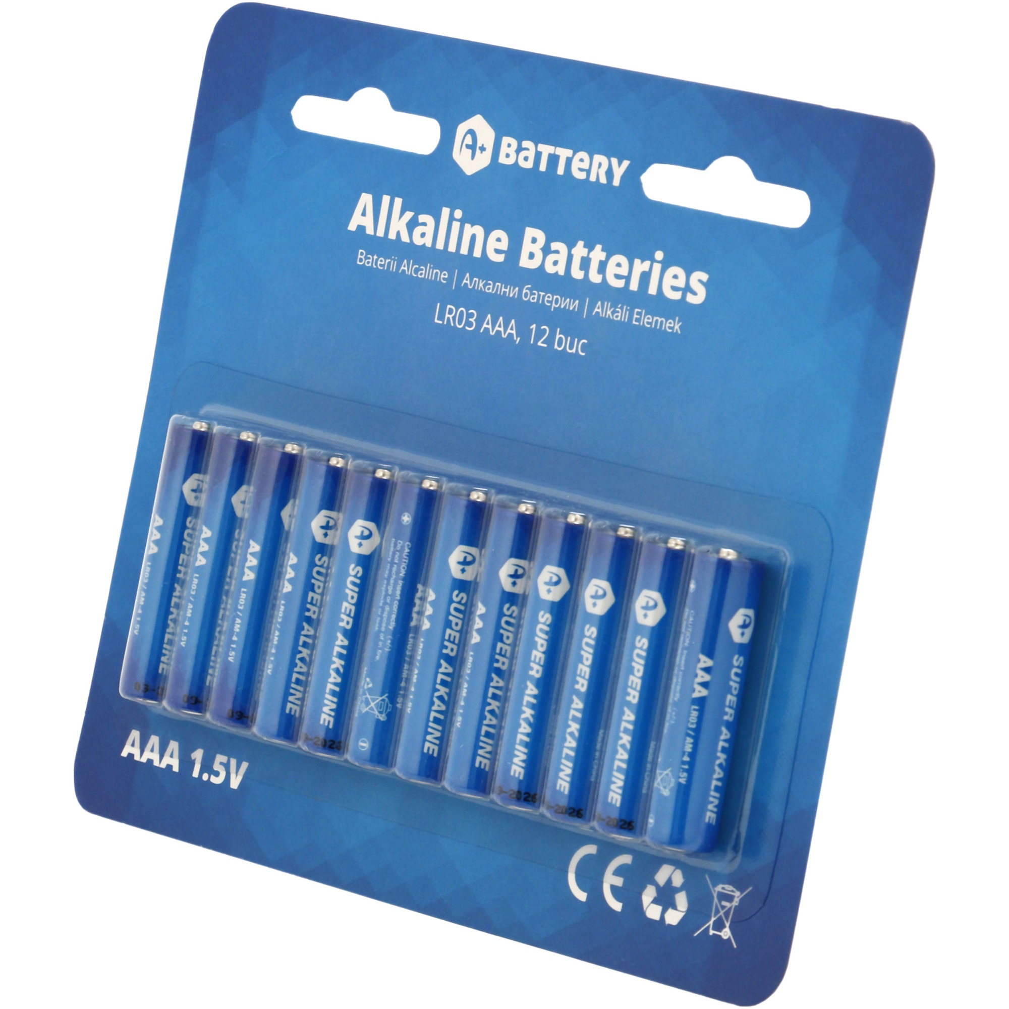 Baterii alcaline A+, LR3 AAA, 12 buc - eMAG.ro