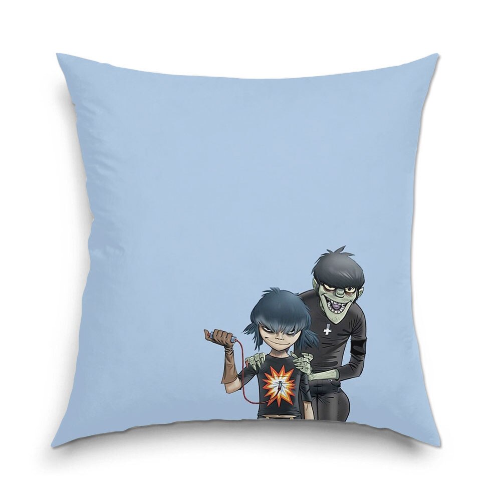 Dekoratív párna Art Star, Gorillaz Noodle és Murdoc kék alapon ...