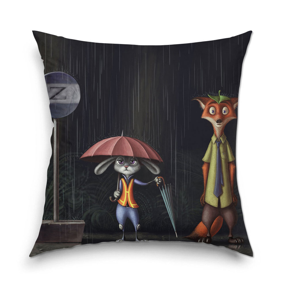 Art Star díszpárna, Zootopia Jake és Judy az esőben, Animációk, Modern ...