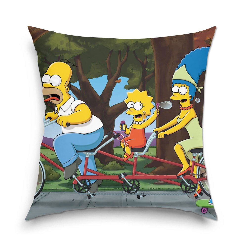 Dekoratív párna Art Star, Simpson család kerékpáron, Animációk, Modern ...