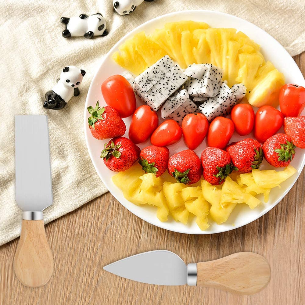 Set 6 cutite branza, awwaline, maner din bambus - eMAG.ro