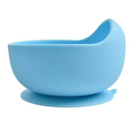 Set bol din silicon cu ventuza anti-alunecare si lingurita, + 6 luni, 2 piese - eMAG.ro