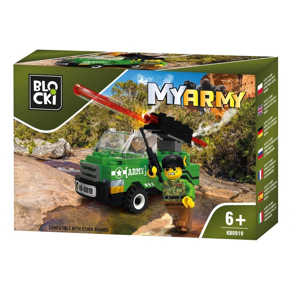 Set de constructie Blocki My Army - Masina blindata cu tun - eMAG.ro