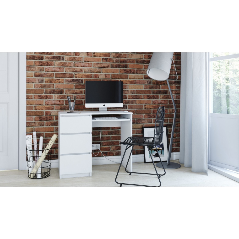 Birou computer, Drohmo, Lima L, alb mat - eMAG.ro