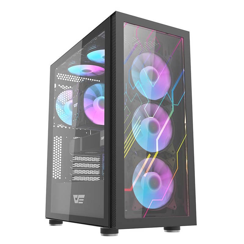 Carcasa pentru computer darkFlash DK210, Full Tower, ATX, ITX, Micro ...