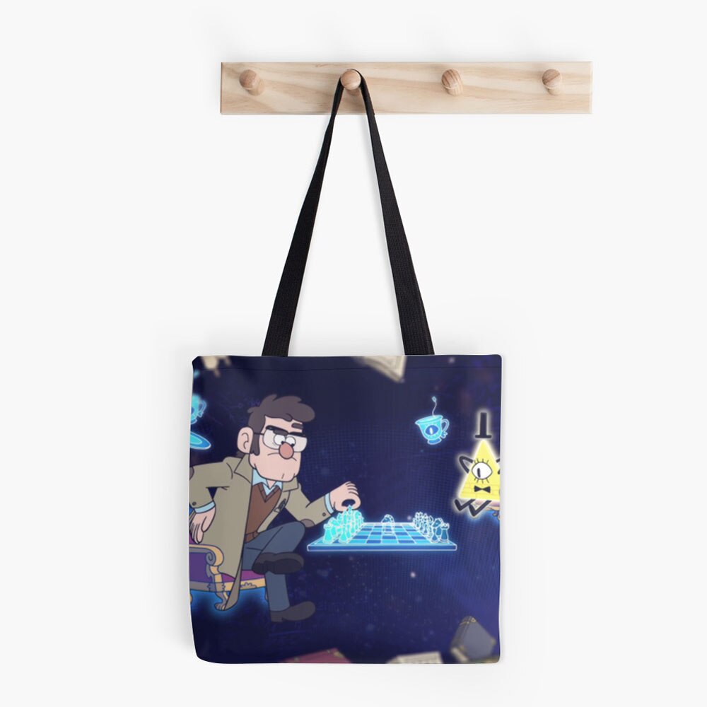 Geanta Tote Bag Art Star, Unchiul Stan la sah cu Bill, Model Multicolor ...