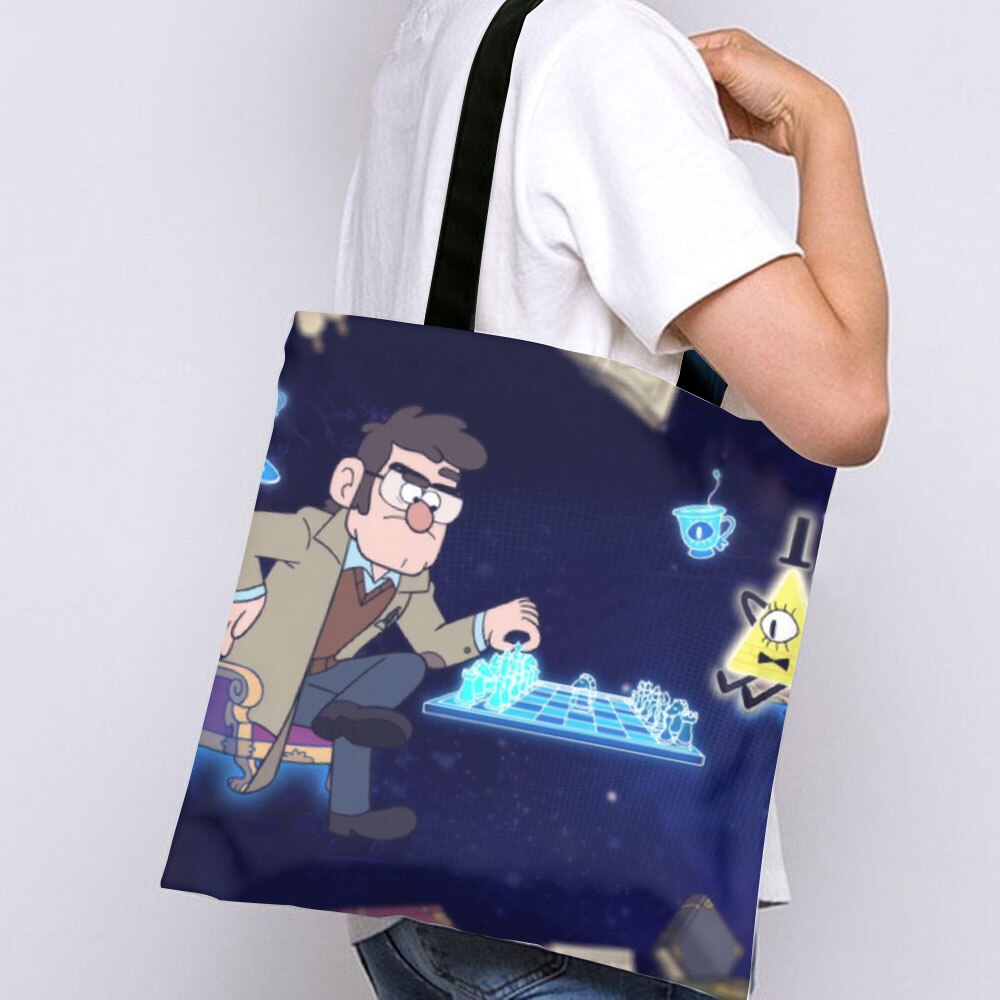 Geanta Tote Bag Art Star, Unchiul Stan la sah cu Bill, Model Multicolor ...
