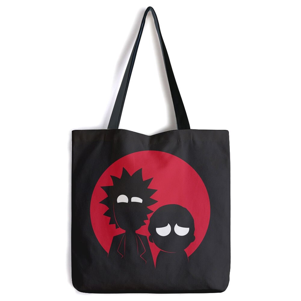 Geanta Tote Bag Art Star, Rick si Morty cerc rosu, Model Multicolor, 40 ...