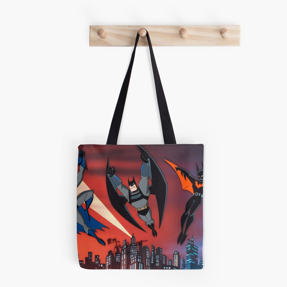 Geanta Tote Bag Art Star, Batman si semnul lui, Model Multicolor, 40 x ...