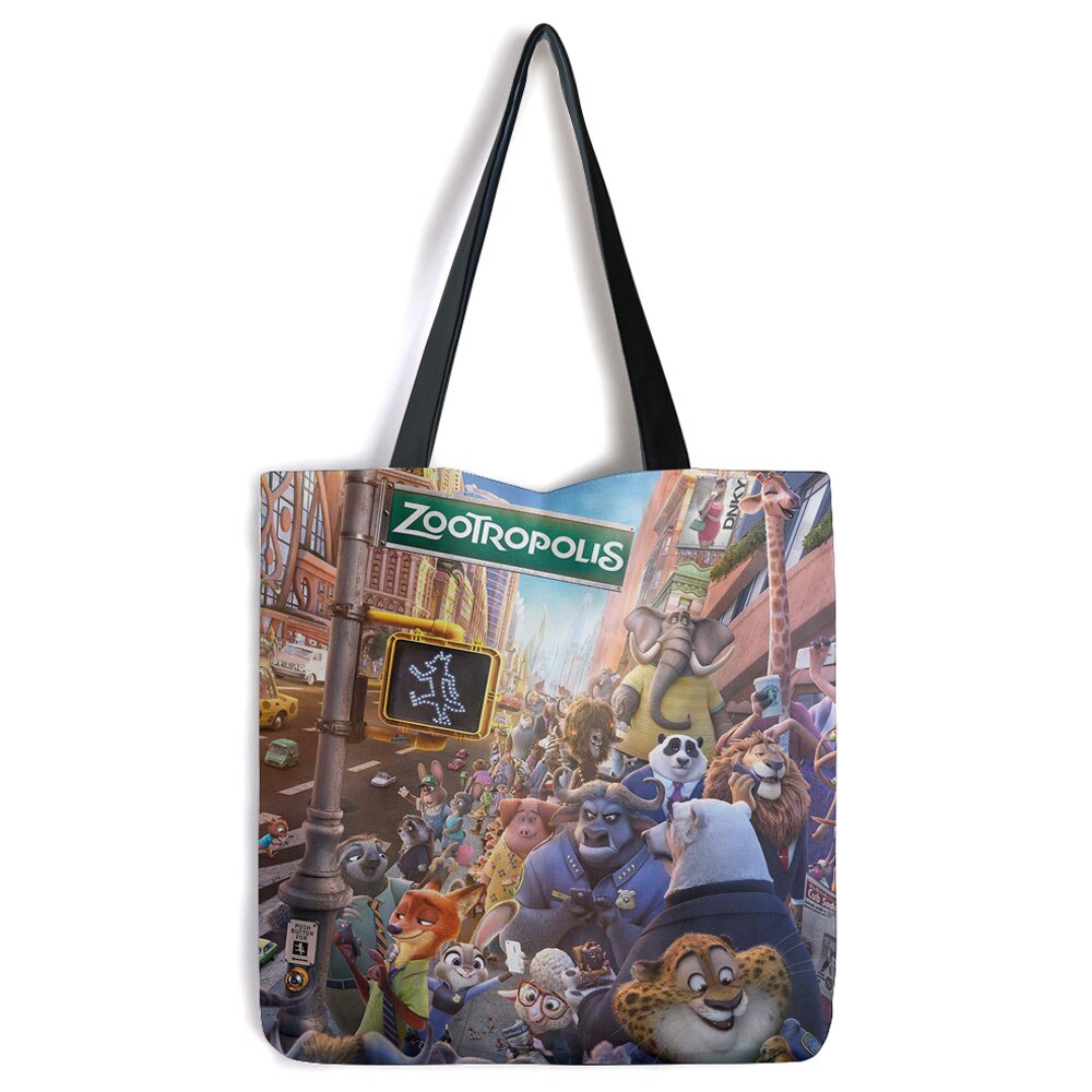 Geanta Tote Bag Art Star, Zootopia Zootropolis, Model Multicolor, 40 x ...