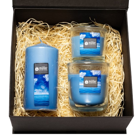 Set 3 lumanari cadou Fantasy- Sea Breeze - eMAG.ro