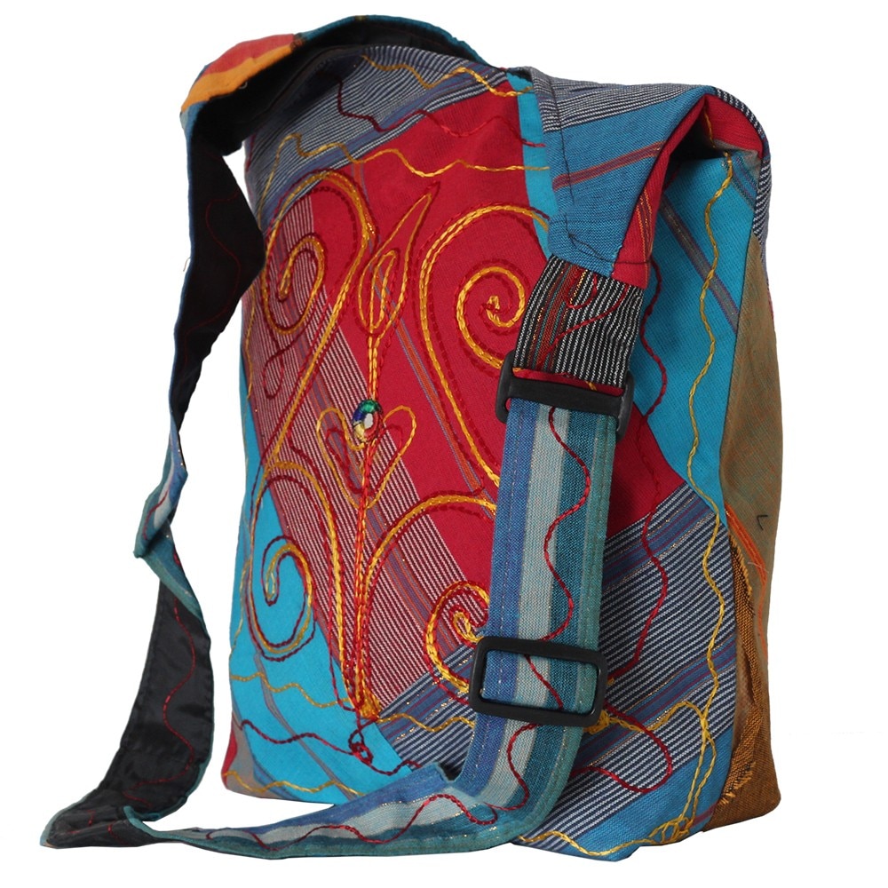 Geanta UNICAT din material textil, handmade in Nepal, EMLHB140 - eMAG.ro