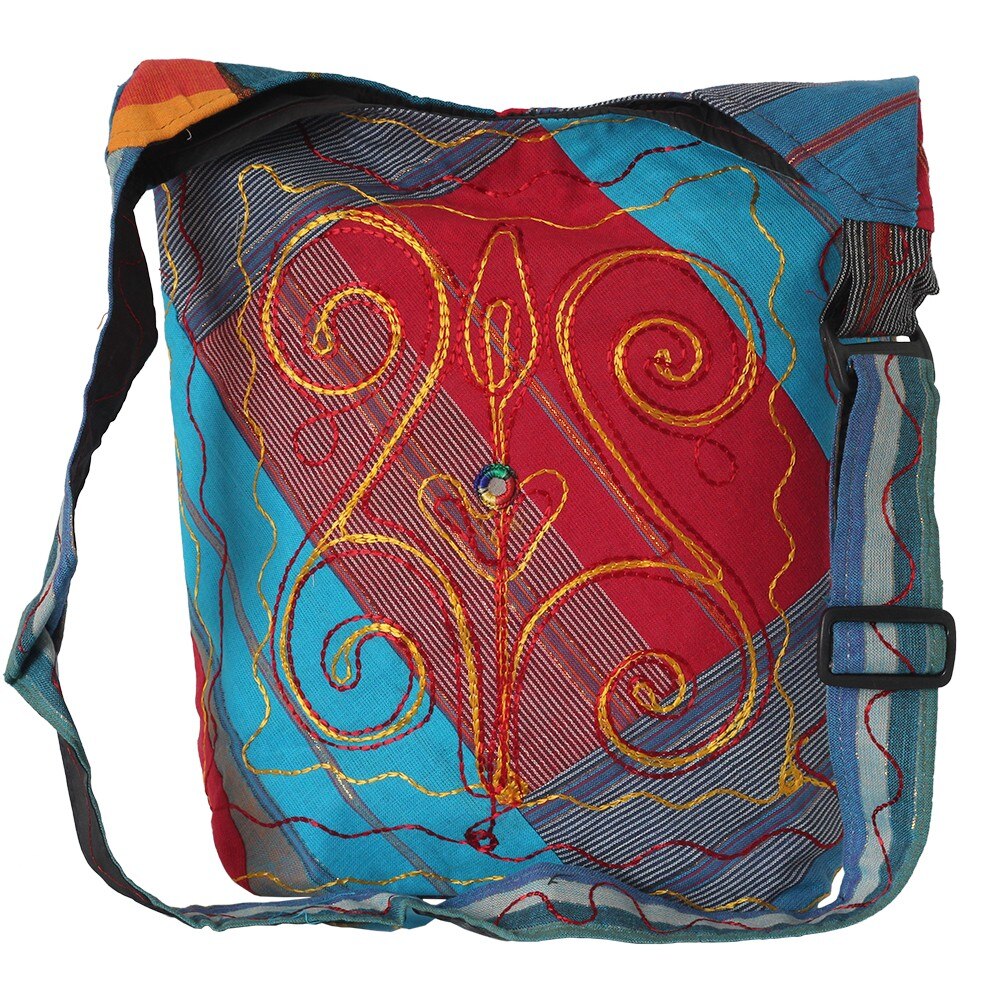 Geanta UNICAT din material textil, handmade in Nepal, EMLHB140 - eMAG.ro