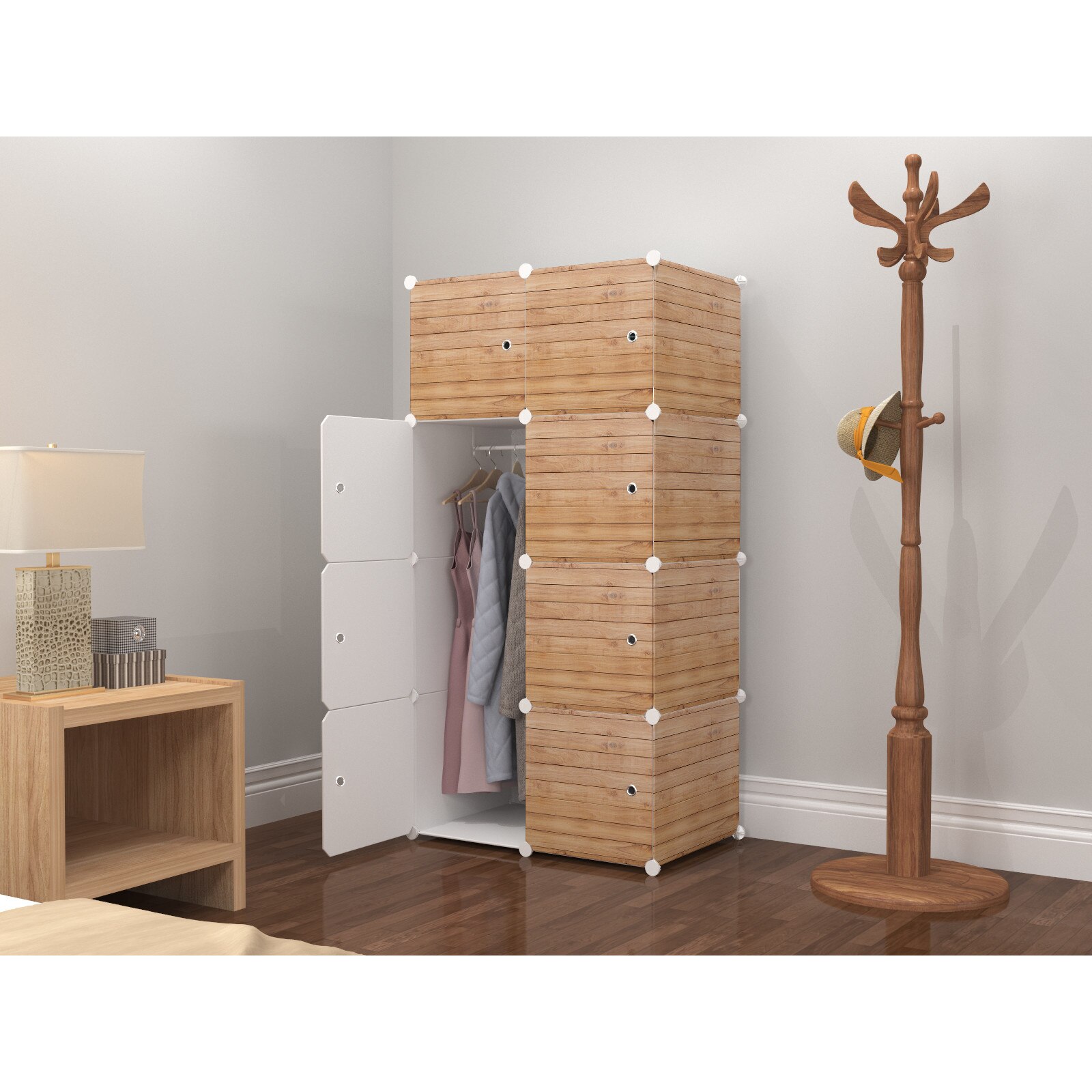 Dulap modular din plastic cu schelet metalic, Naimeed D3427, culoare ...
