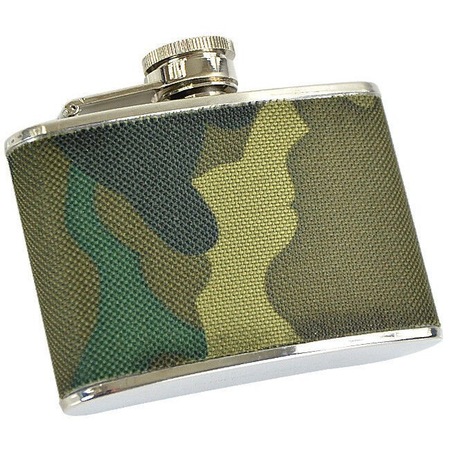 Butelca metalica, MIL-TEC, Otel inoxidabil, 110ml, Camuflaj - eMAG.ro