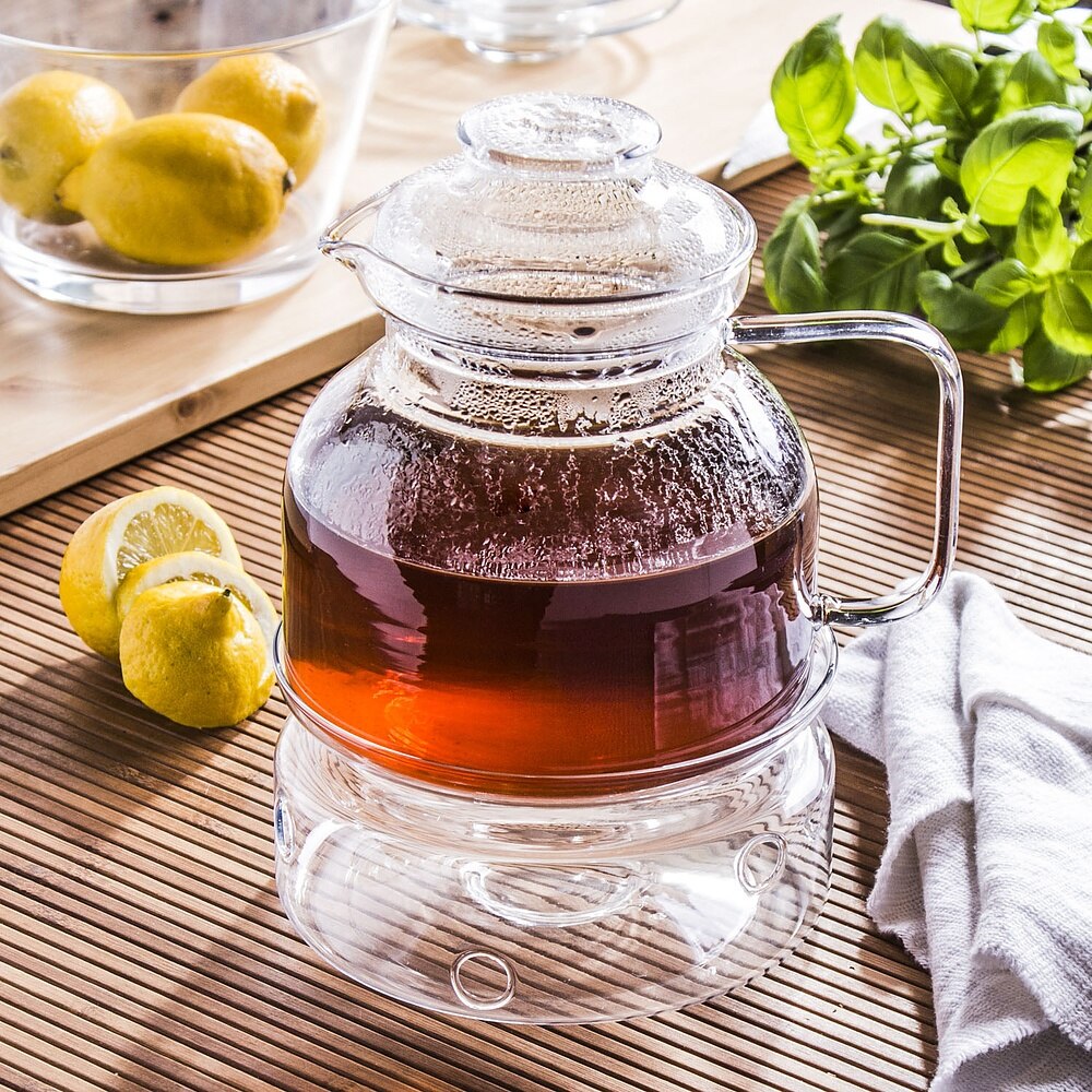 Ceainic cu incalzitor Termisil, Sticla, Transparent, 1.5 l - eMAG.ro