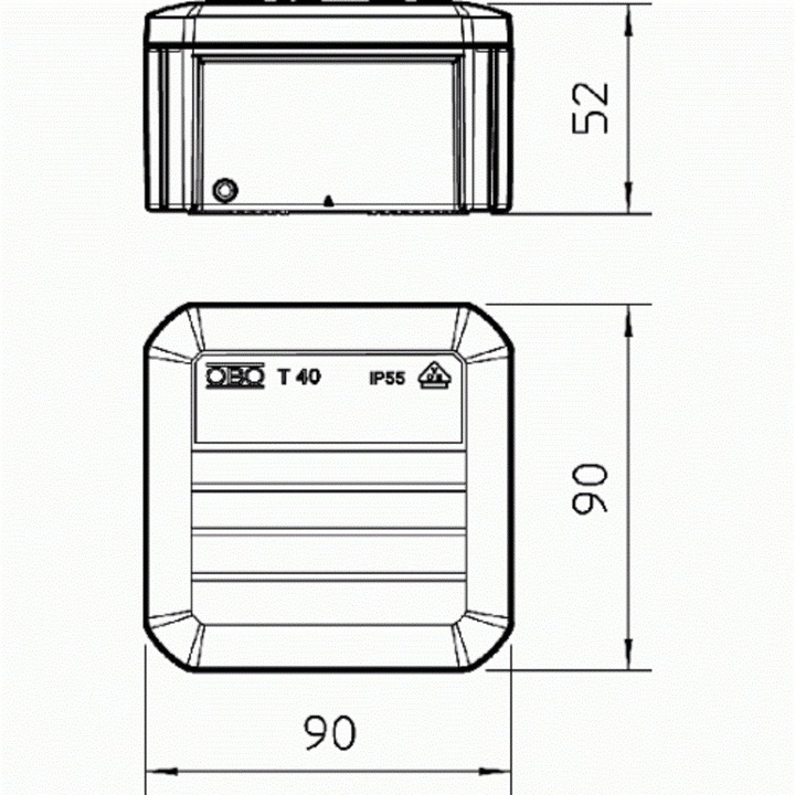 Doza derivatie montaj exterior IP66 OBO 90 x 90 - eMAG.ro