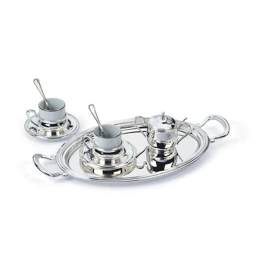 Set argintat pentru cafea cu tava de 220 - eMAG.ro