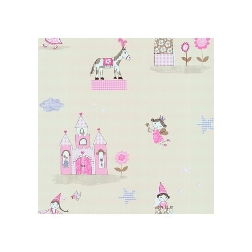 Tapet netesut - printese si castele rox - Playground - eMAG.ro