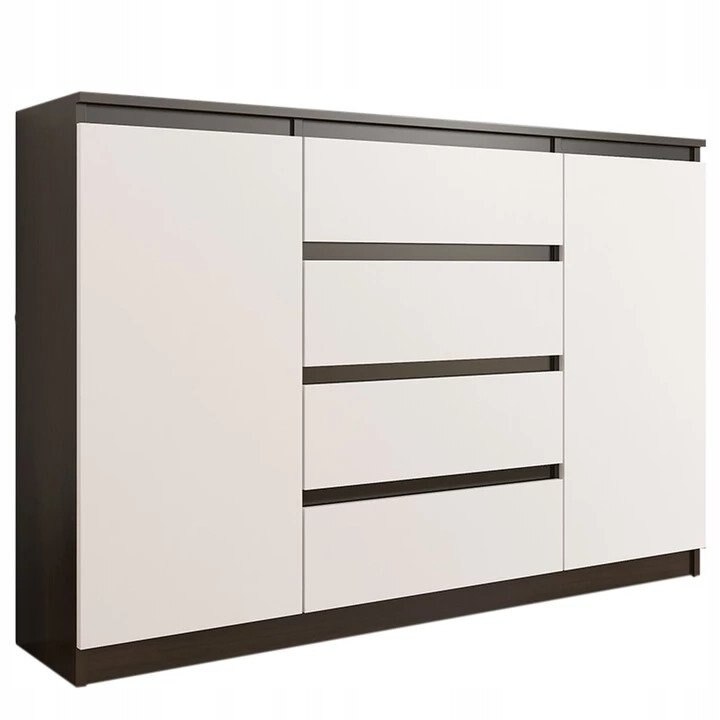 Comoda moderna, PVC, R-140-S4 MIX WENGE, 98x40x139 - eMAG.ro