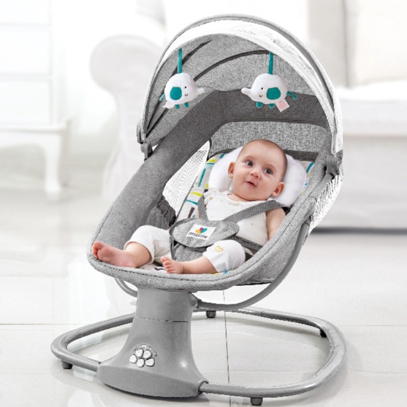 Balansoar electric bebe, 3in1, balansare automata, bluetooth, bara de ...