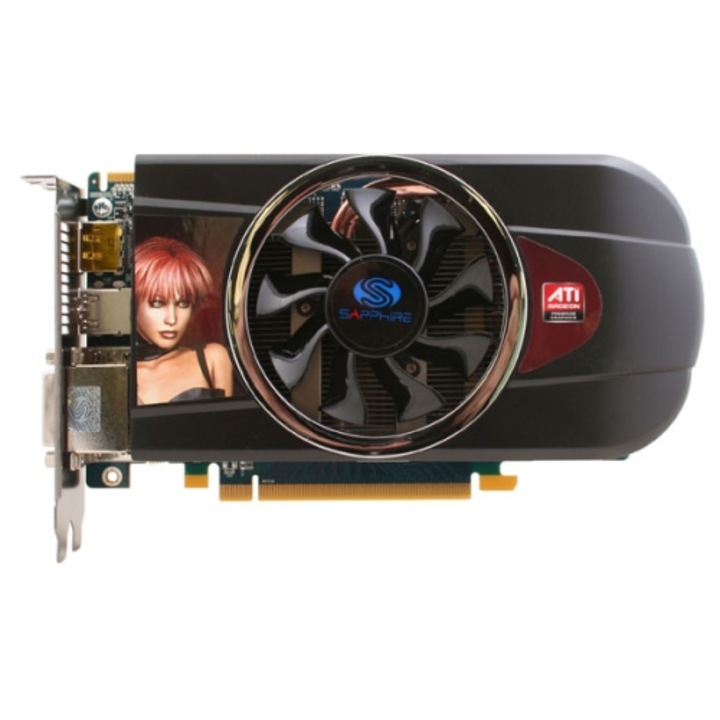 Placa video Sapphire ATI Radeon HD 5770, 1024MB, GDDR5, 128bit, HDMI, DVI-I, PCI-E - eMAG.ro