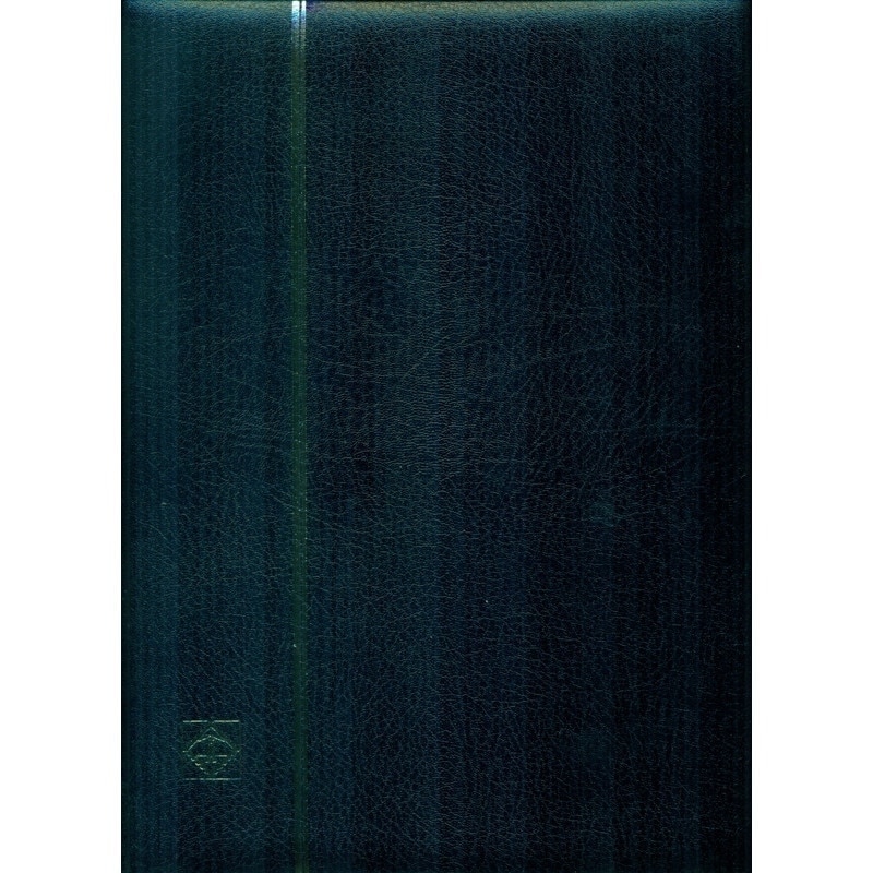 Clasor timbre Leuchtturm 64 pagini negre, A4, coperta din piele culoare ...