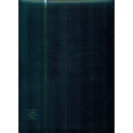 Clasor timbre Leuchtturm 64 pagini negre, A4, coperta din piele culoare ...