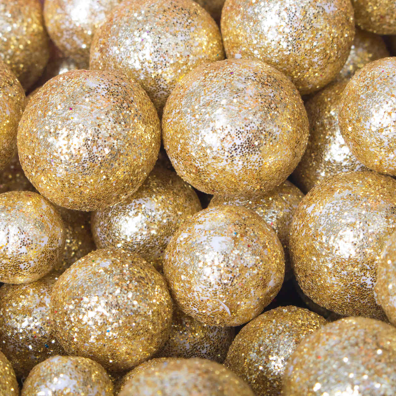 Set bile decorative pentru Craciun cu sclipici, din polistiren, 80g ...