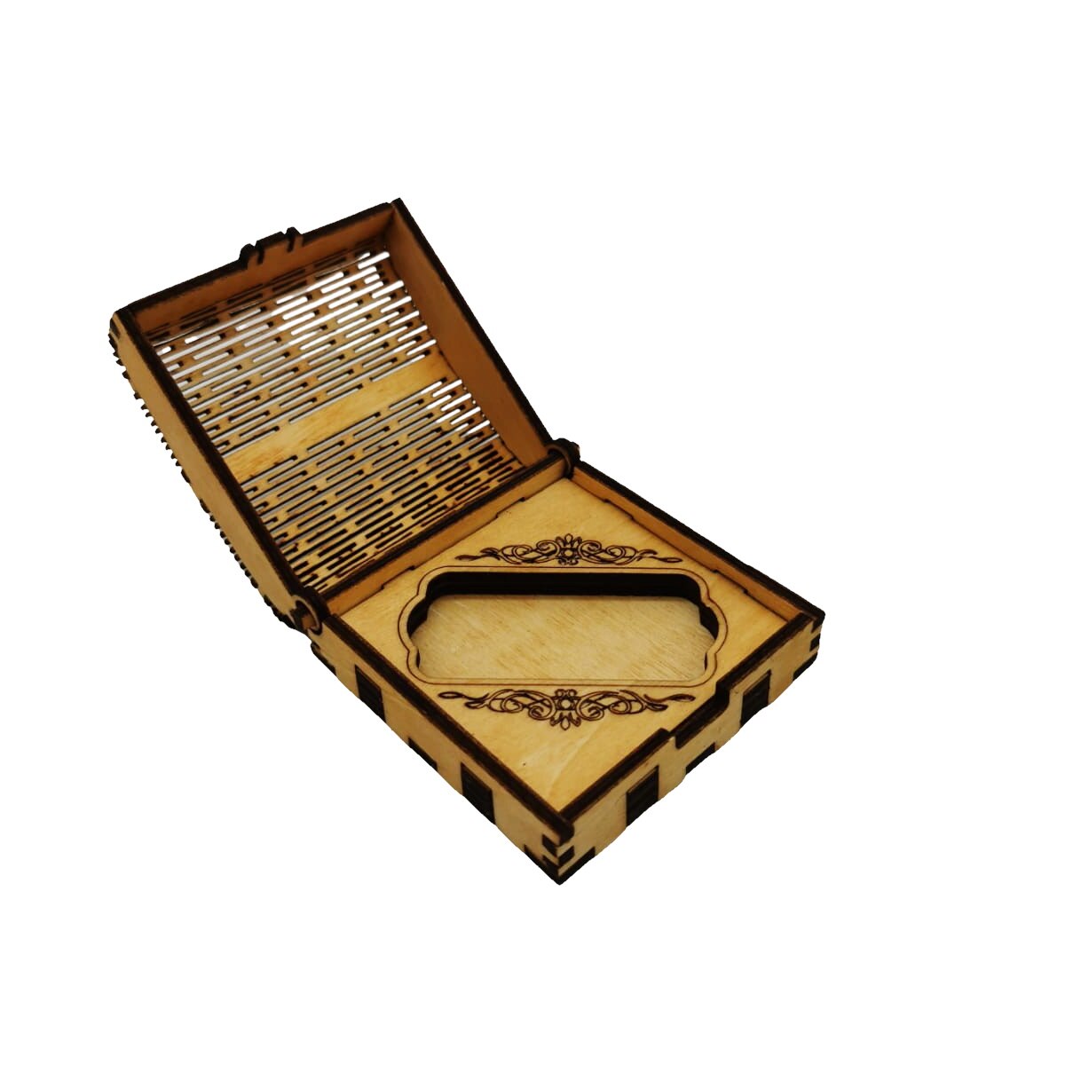 Cutie de lemn pentru stick poze nunta, 9x9 cm - eMAG.ro