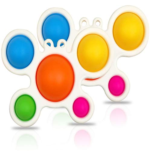 Силиконова сензорна играчка, Multi Dimple Butterfly, многоцветна ...