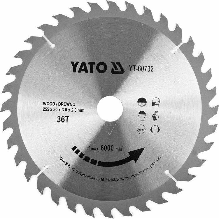Disc circular pentru lemn Yato 255X36TX30mm - eMAG.ro