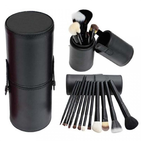 Set 12 pensule make-up, tub, negru - eMAG.ro