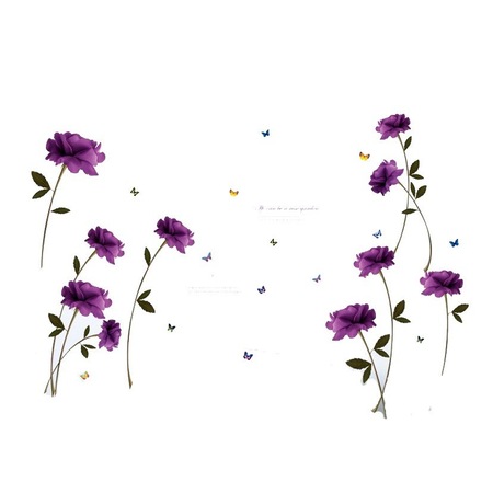 Sticker decorativ, Flori mov, 140 cm, 797STK - eMAG.ro
