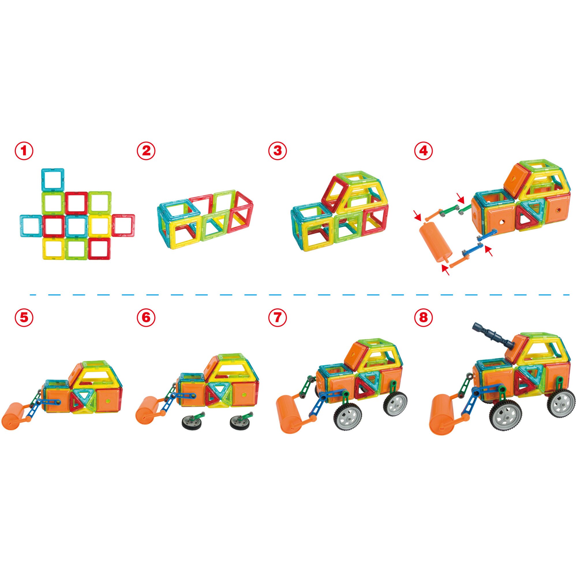 Конструктор Mappy Magical Magnet Bulldozer, 162 части - eMAG.bg