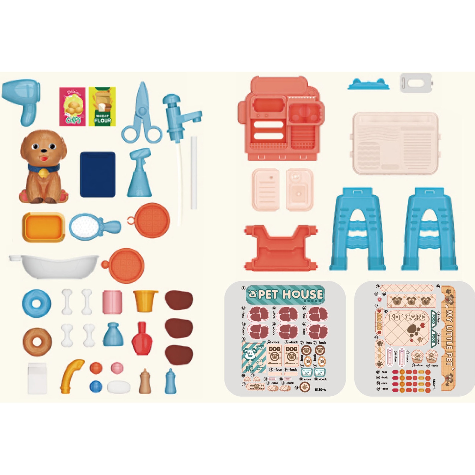 Set Mappy Cute Pet cu 46 piese pentru micul medic veterinar - eMAG.ro
