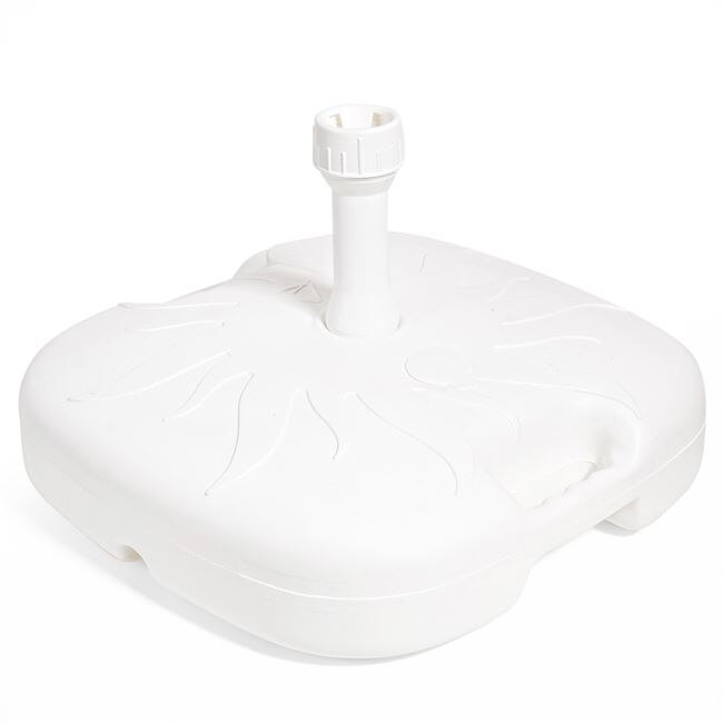 Suport umbrela pentru terasa sau gradina, 42 x 42 x 9,5 cm, Alb - eMAG.ro
