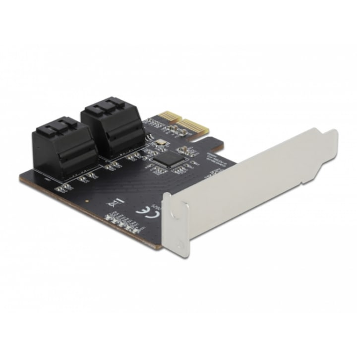 Placa PCI Express x1 la 4 port SATA Delock, Low Profile - eMAG.ro