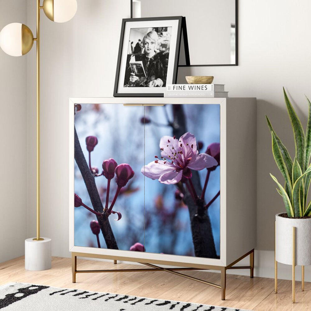 Autocolant Art Star pentru mobilier, Floare de cires si boboci, Flori ...