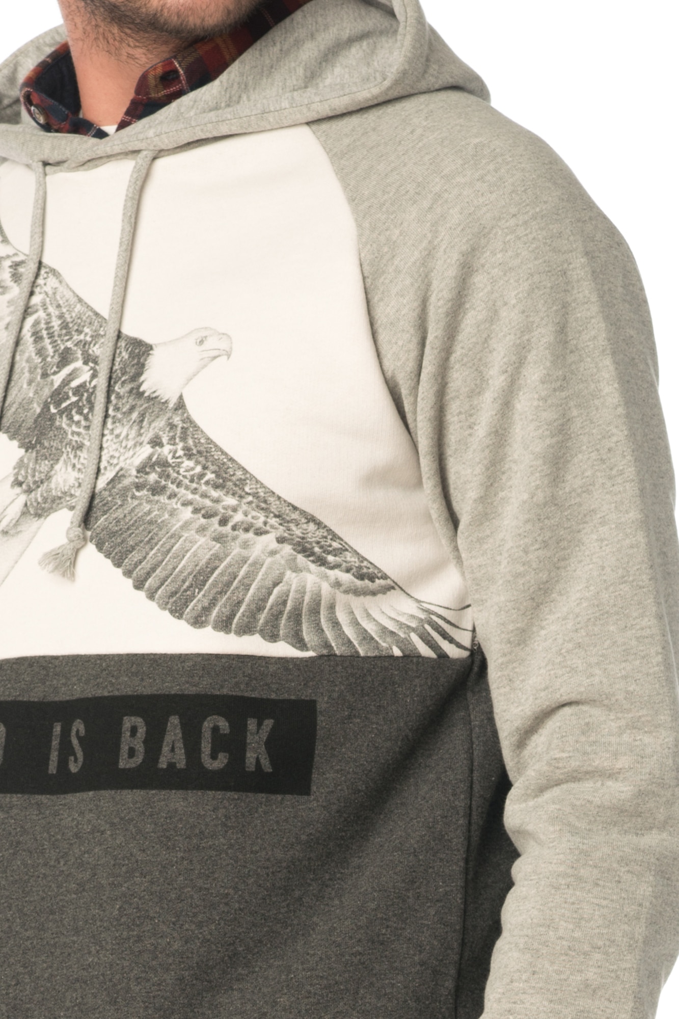 Hanorac gri, pentru barbati, Jack&Jones, cu gluga, 12112457 - eMAG.ro