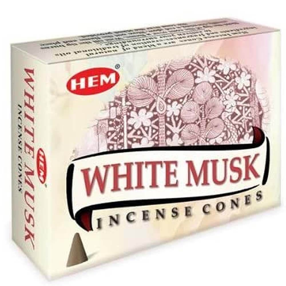 Conuri parfumate Mosc Alb, HEM Precious profesional White Musk, pentru ...