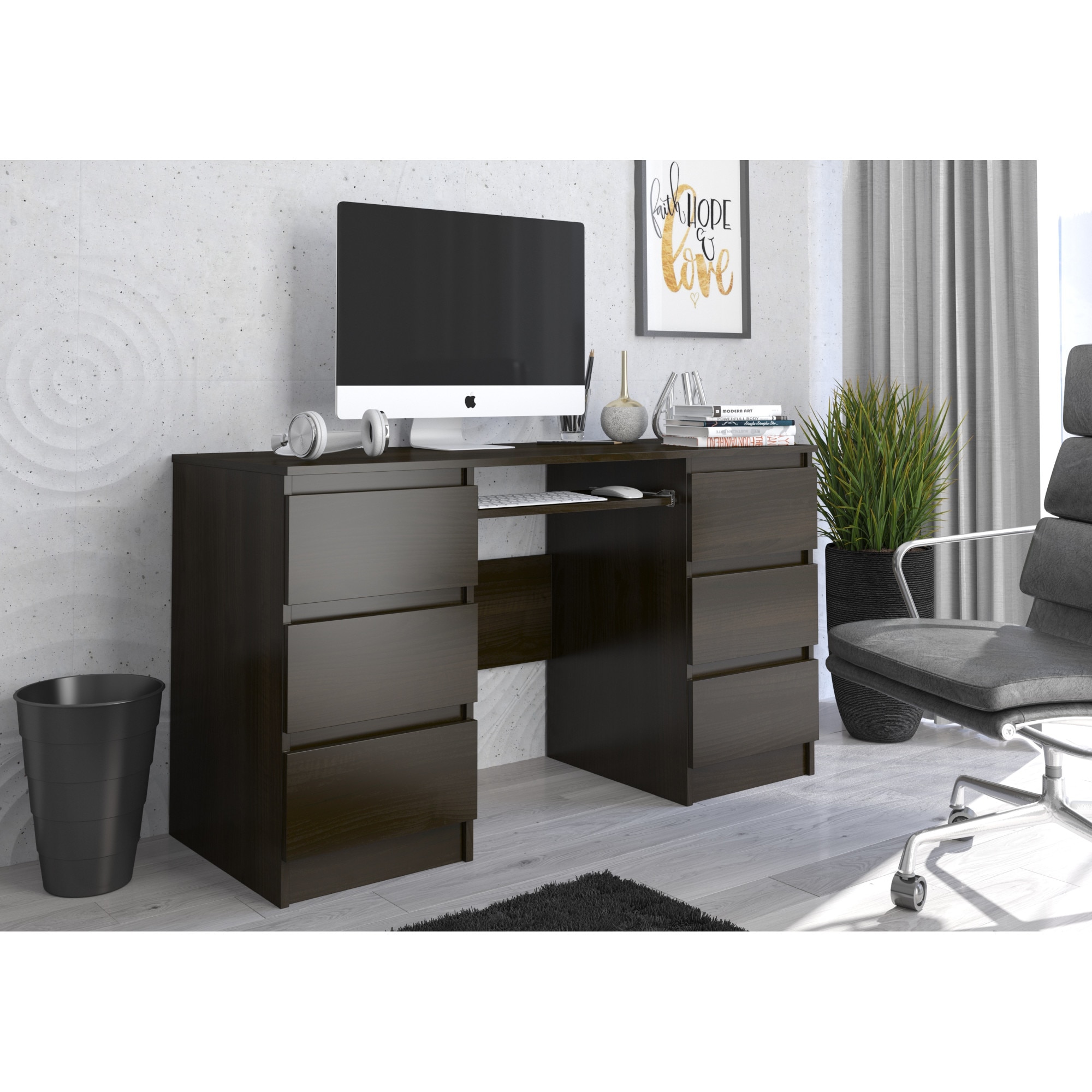 Birou, PVC, N-32 WENGE, 77x50x140 - eMAG.ro