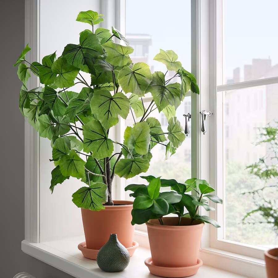 Planta artificiala in ghiveci negru, interior/exterior, vita de vie ...