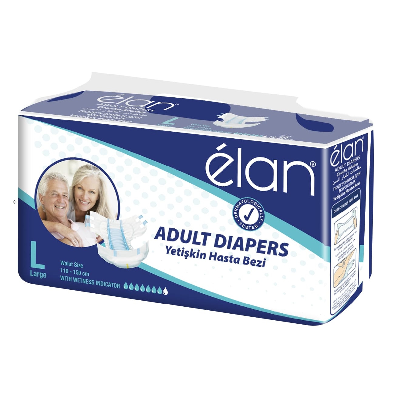 Scutece pentru adulti Elan, Large, 7picaturi, 30 buc - eMAG.ro