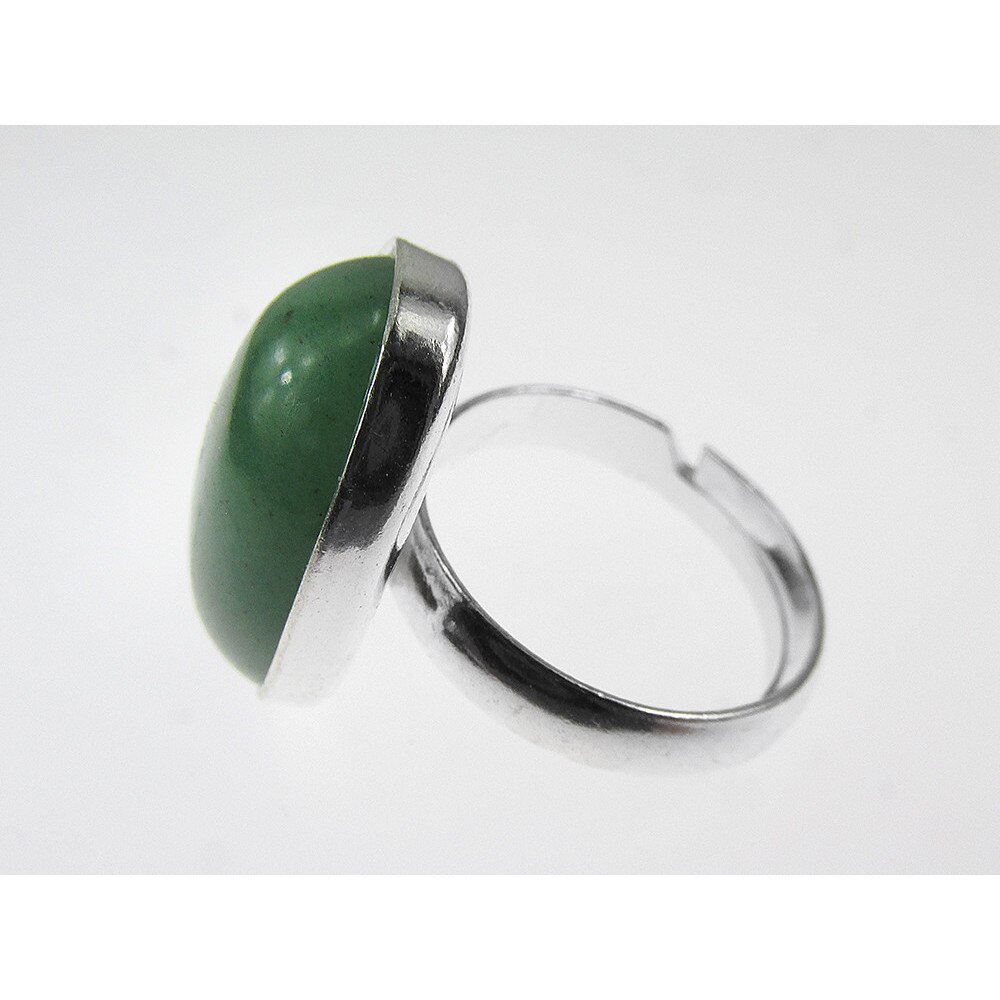 Inel argint reglabil aventurin verde 18x13 MM, GlamBazaar - eMAG.ro